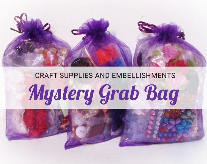 Craft Supplies Mystery Grab Bag: Junk Journal, Jewelry, Embellishments ...