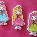 10 Wood Princess Buttons Printed Buttons Wooden Girls Buttons Cartoon ...