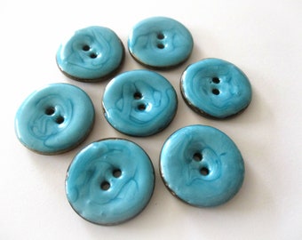 Turquoise buttons | Etsy