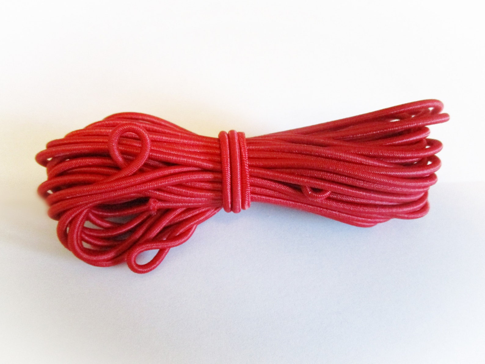 15 Yards Round Elastic Cord in 3 Colors Red Elastic White | Etsy