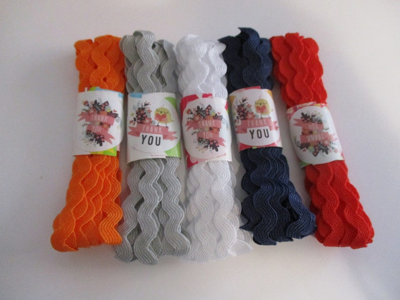 20 Yards Ric Rac Trim Ribbon 2 Each of 10 Colors Grosgrain - Etsy