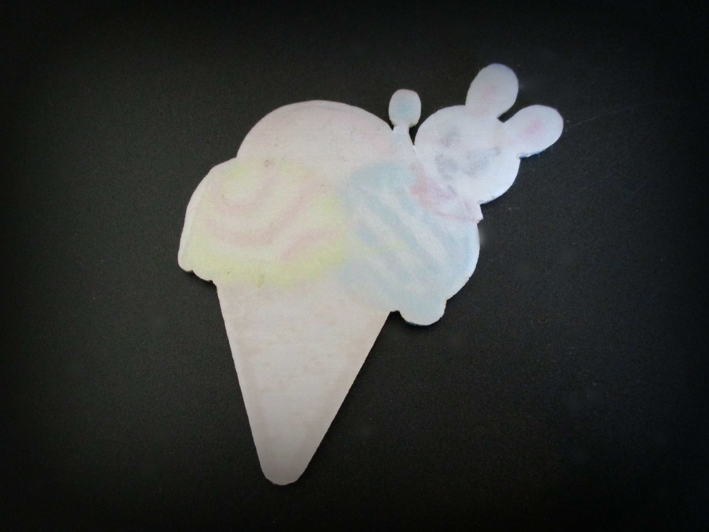 Cute Bunny and Ice Cream Cone Patch Rabbit Patch Bunny Patch - Etsy