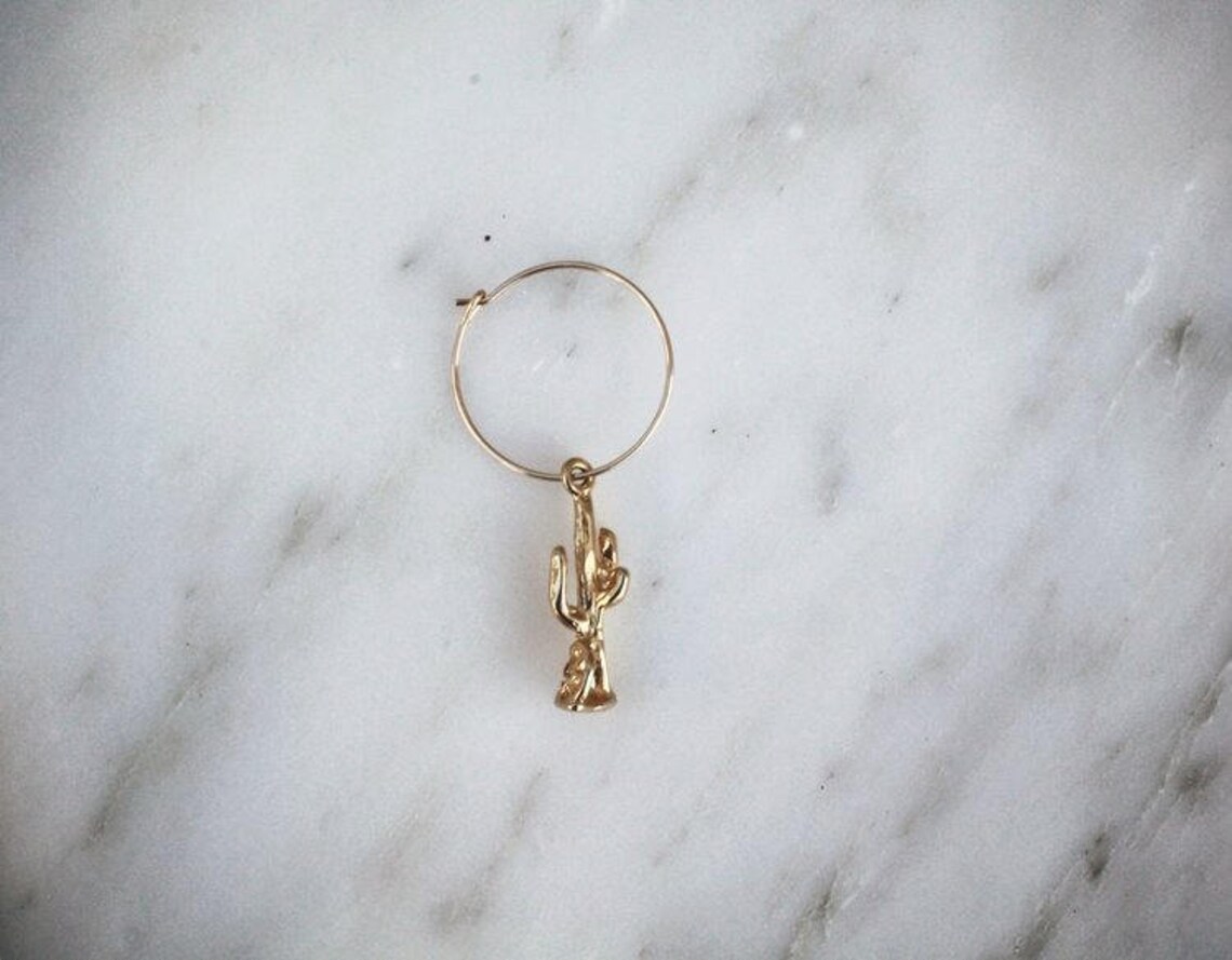 Gold Single Hoops - Etsy