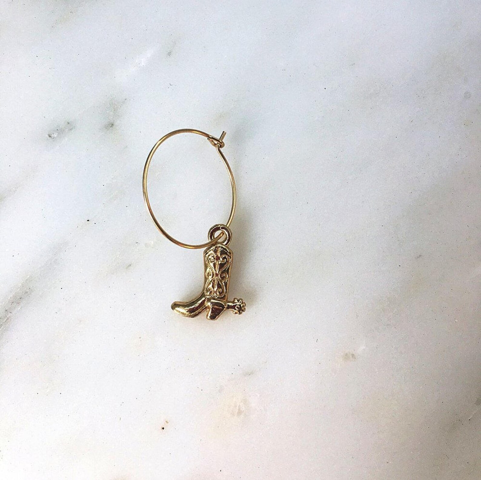 Gold Single Hoops - Etsy