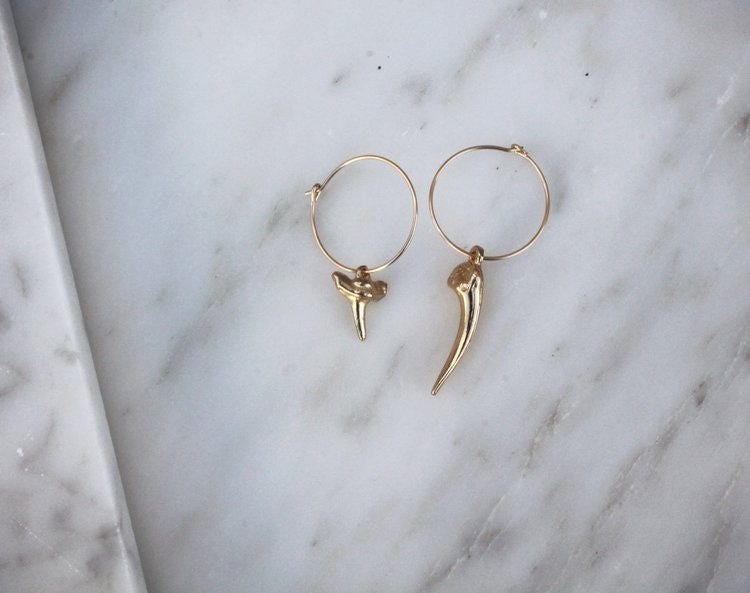 Gold Single Hoops - Etsy
