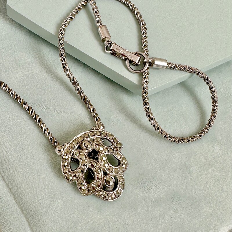 Marcasite Necklace - Etsy