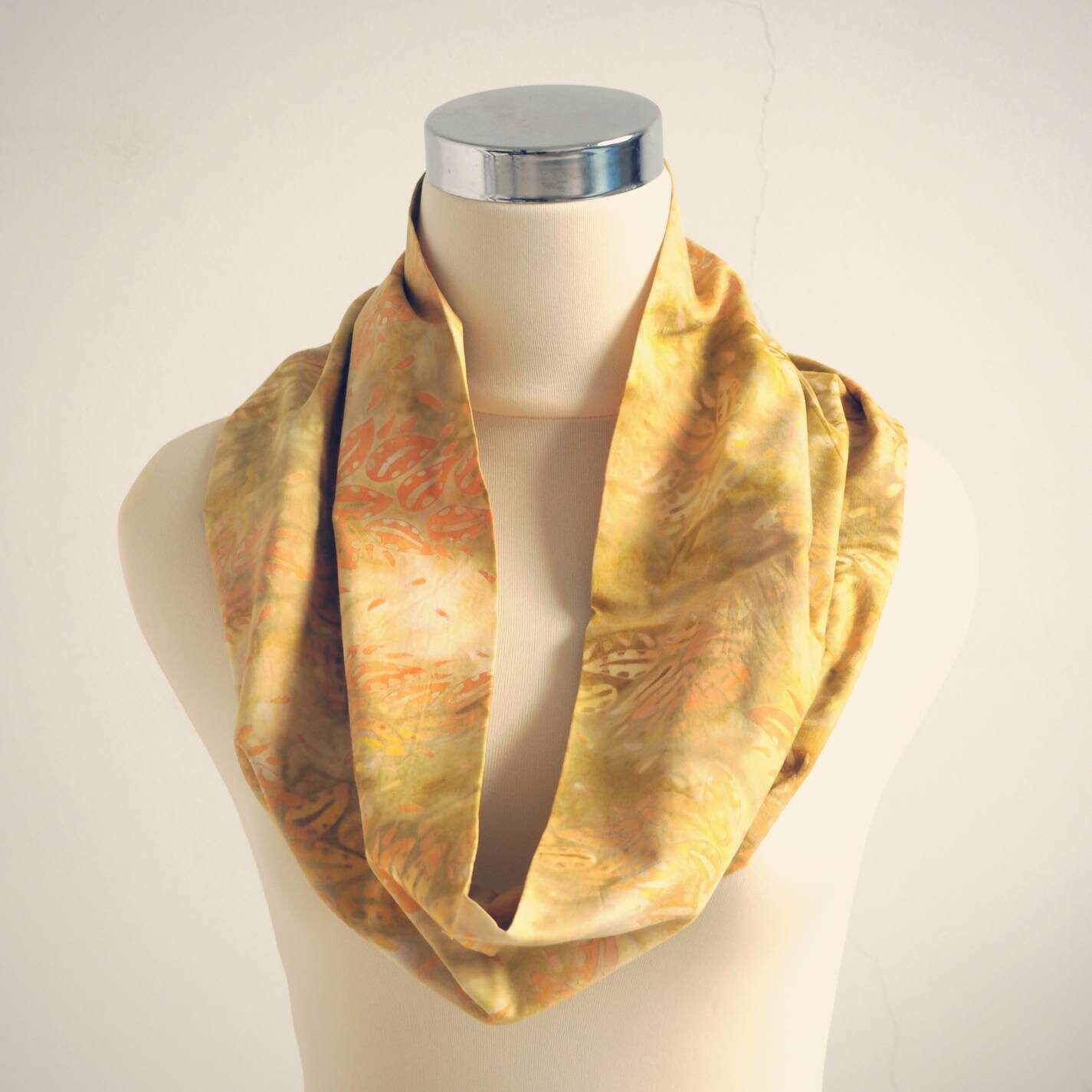 Batik infinity scarf loop scarf Indonesian Balinese batik | Etsy