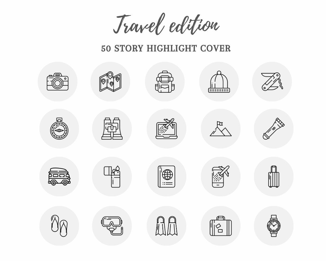 Stationery story icons 20 holiday travel instagram icons Instagram ...