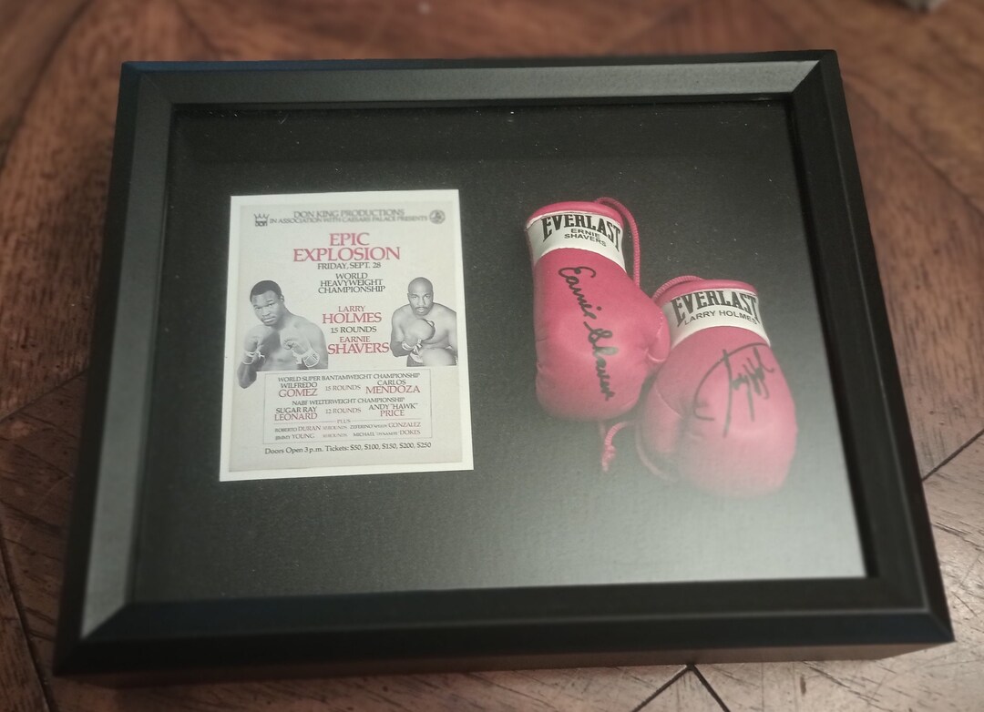 Earnie Shavers Vs Larry Holmes Boxing Display - Etsy