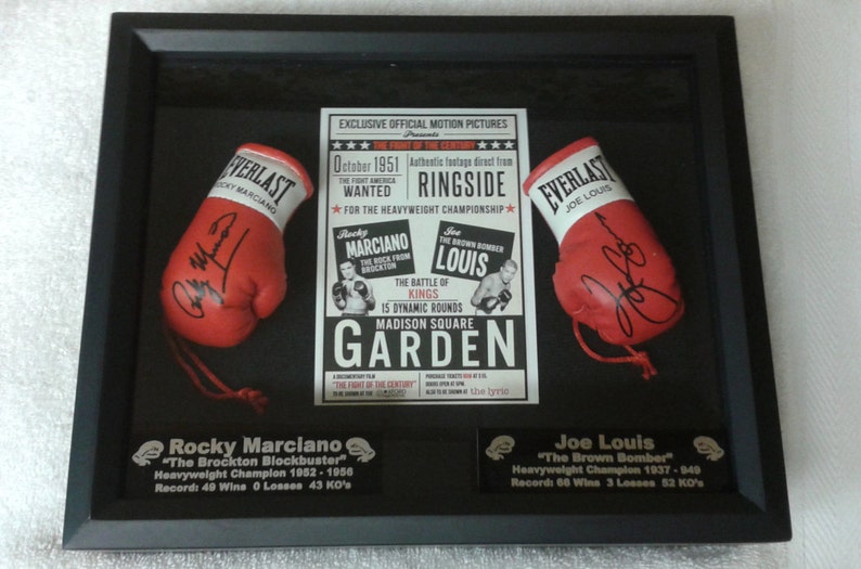 Rocky Marciano Vs Joe Louis Boxing Display - Etsy