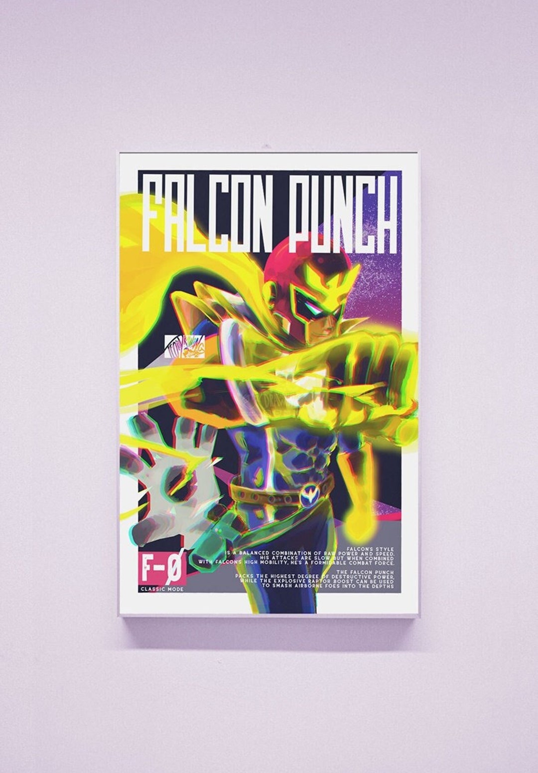 Falcon Punch Super Smash Bros Poster Print - Etsy