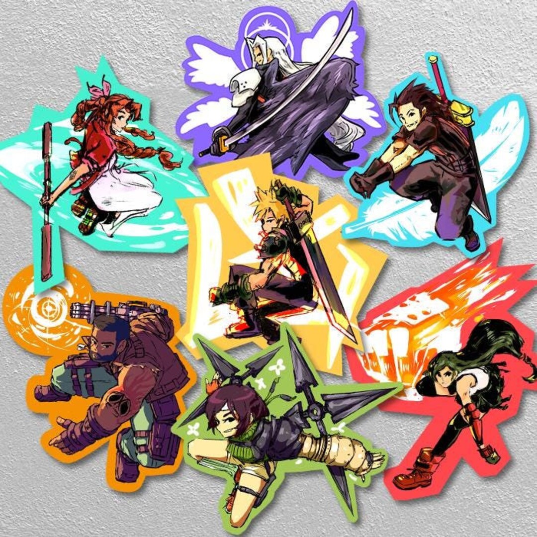 FF7 Sticker - Cloud | Tifa | Aerith | Sephiroth | Zack | Yuffie ...
