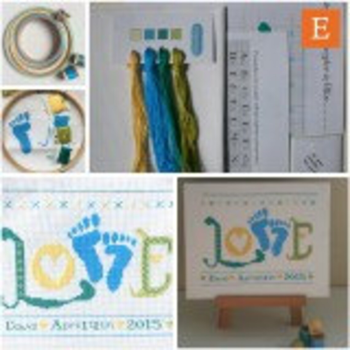 Baby Feet - Blue, Cross Stitch Chart - PDF Download. Cross Stitch for ...