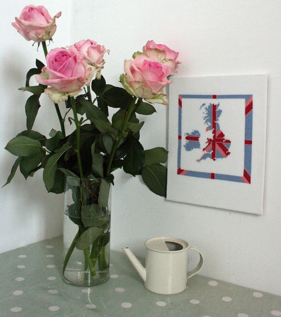 English Map and Union Jack Cross Stitch Chart. Download - Etsy