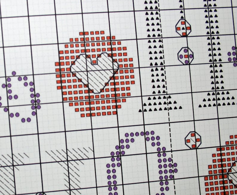 Home Sweet Home Cross Stitch Chart - Red. PDF Down Load - Etsy