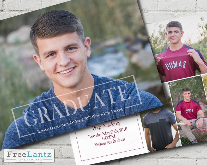 Guy graduation formal graduation graduation invite photo | Etsy