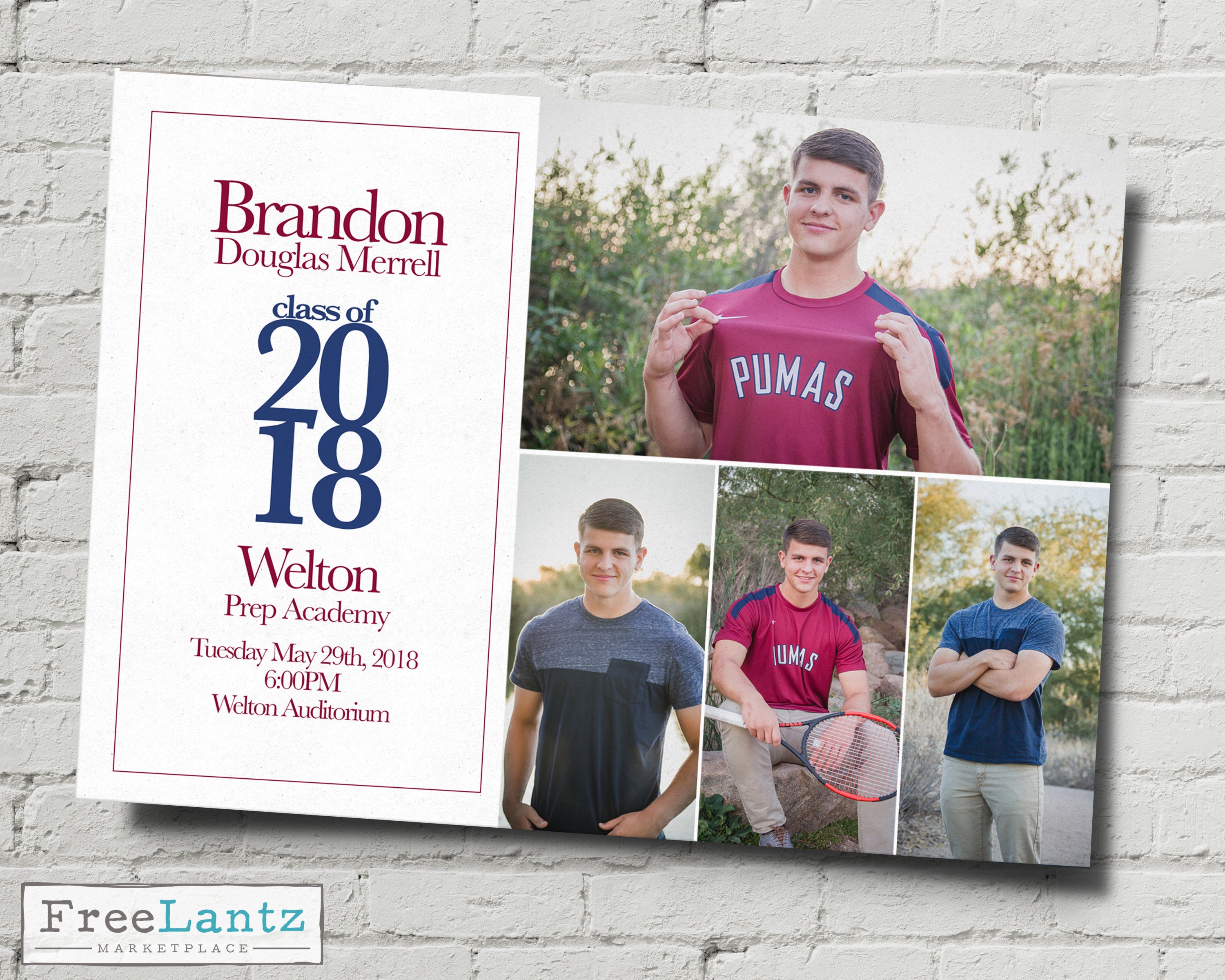 Guy graduation formal graduation graduation invite photo | Etsy