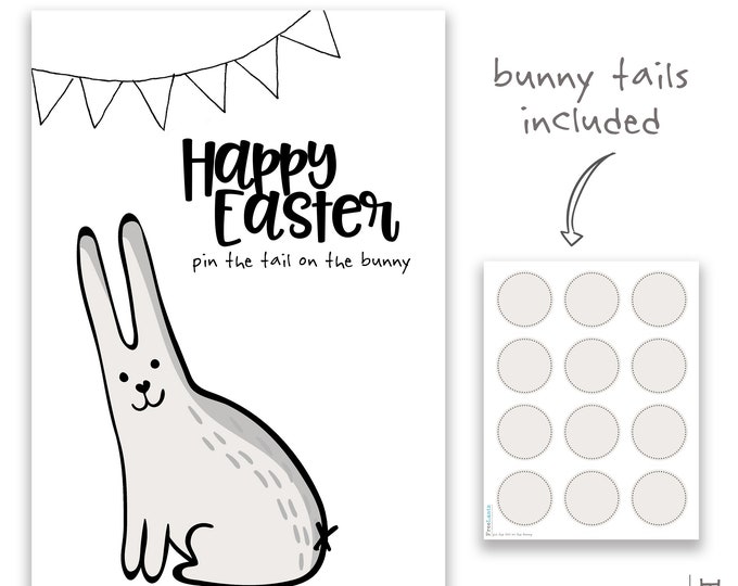 Pin the Tail Game, Bunny Game, Classroom Game, Easter Party Ideas ...