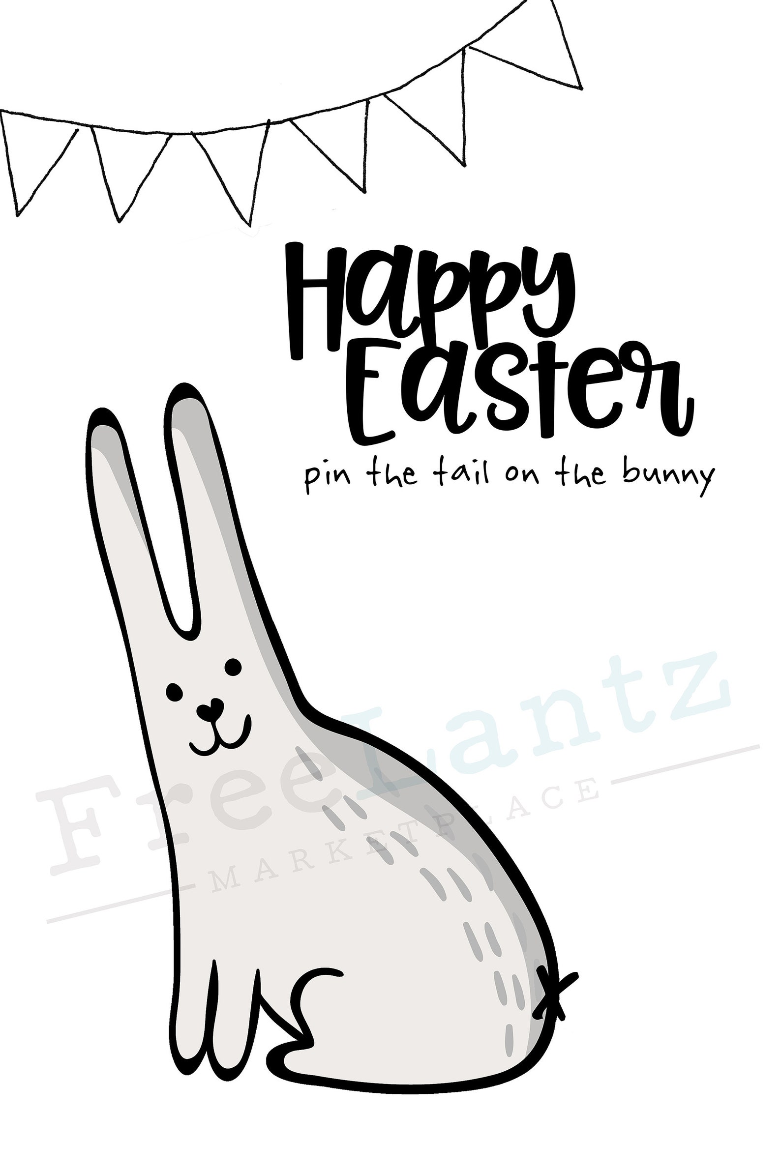 Pin the Tail Game, Bunny Game, Classroom Game, Easter Party Ideas ...