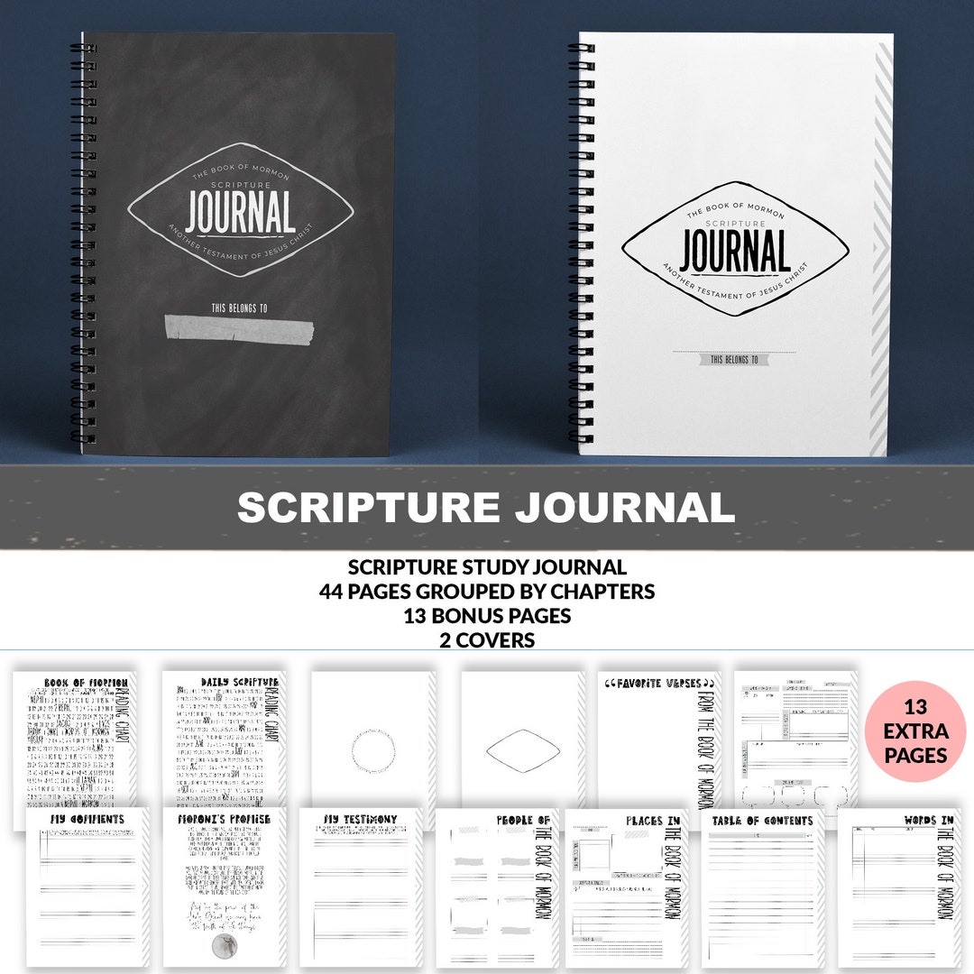 The Book of Mormon Study Journal, Study Notebook, Chalkboard, Writing ...