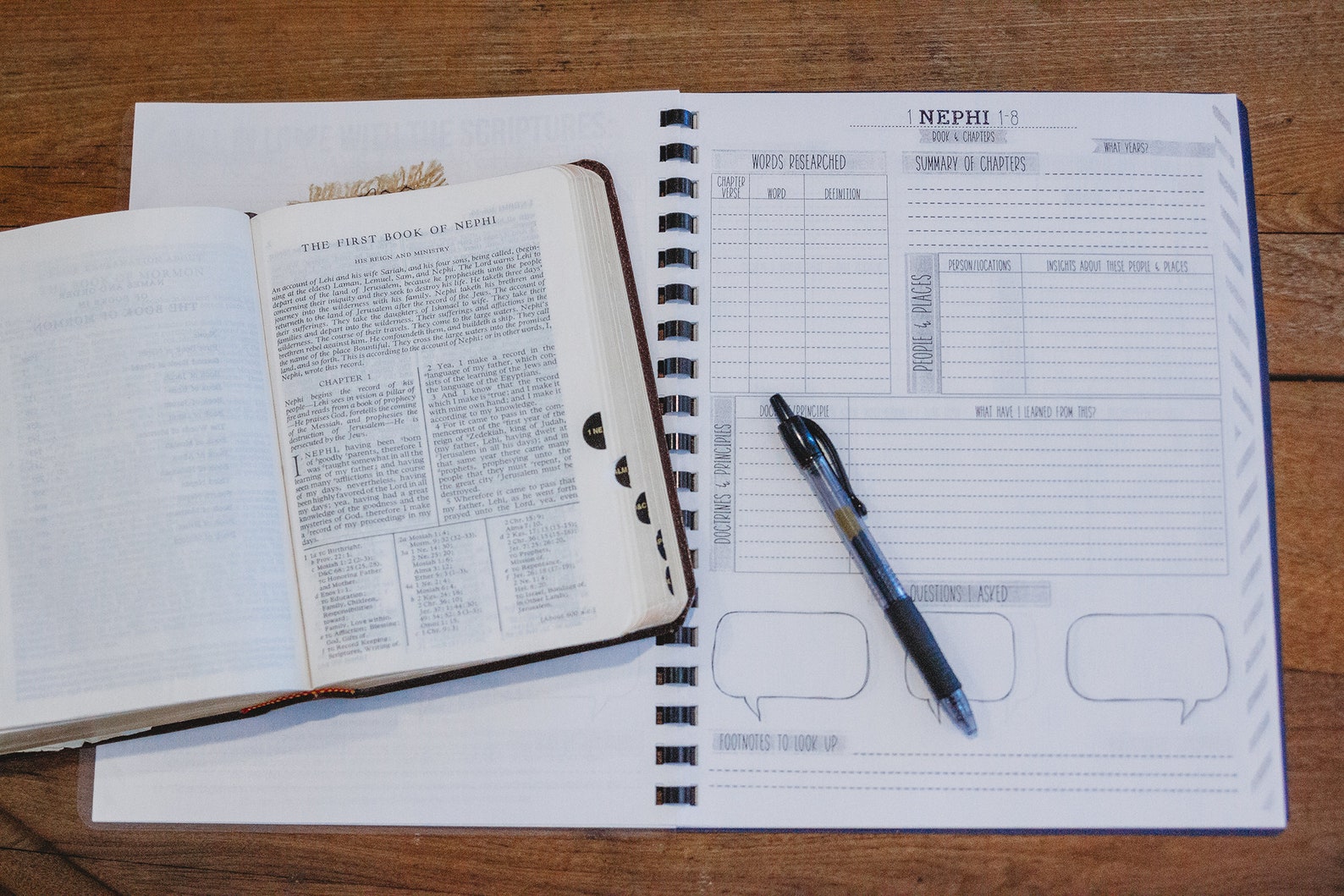 The Book of Mormon study journal study notebook modern | Etsy