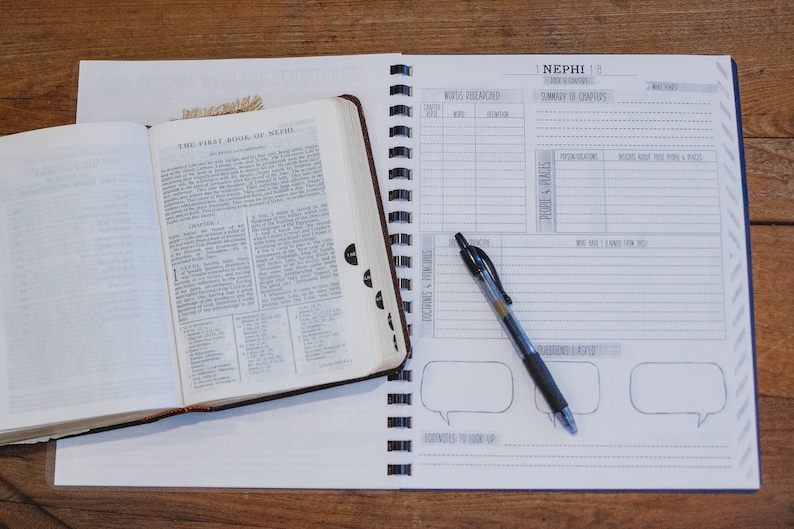 The Book of Mormon study journal study notebook modern | Etsy