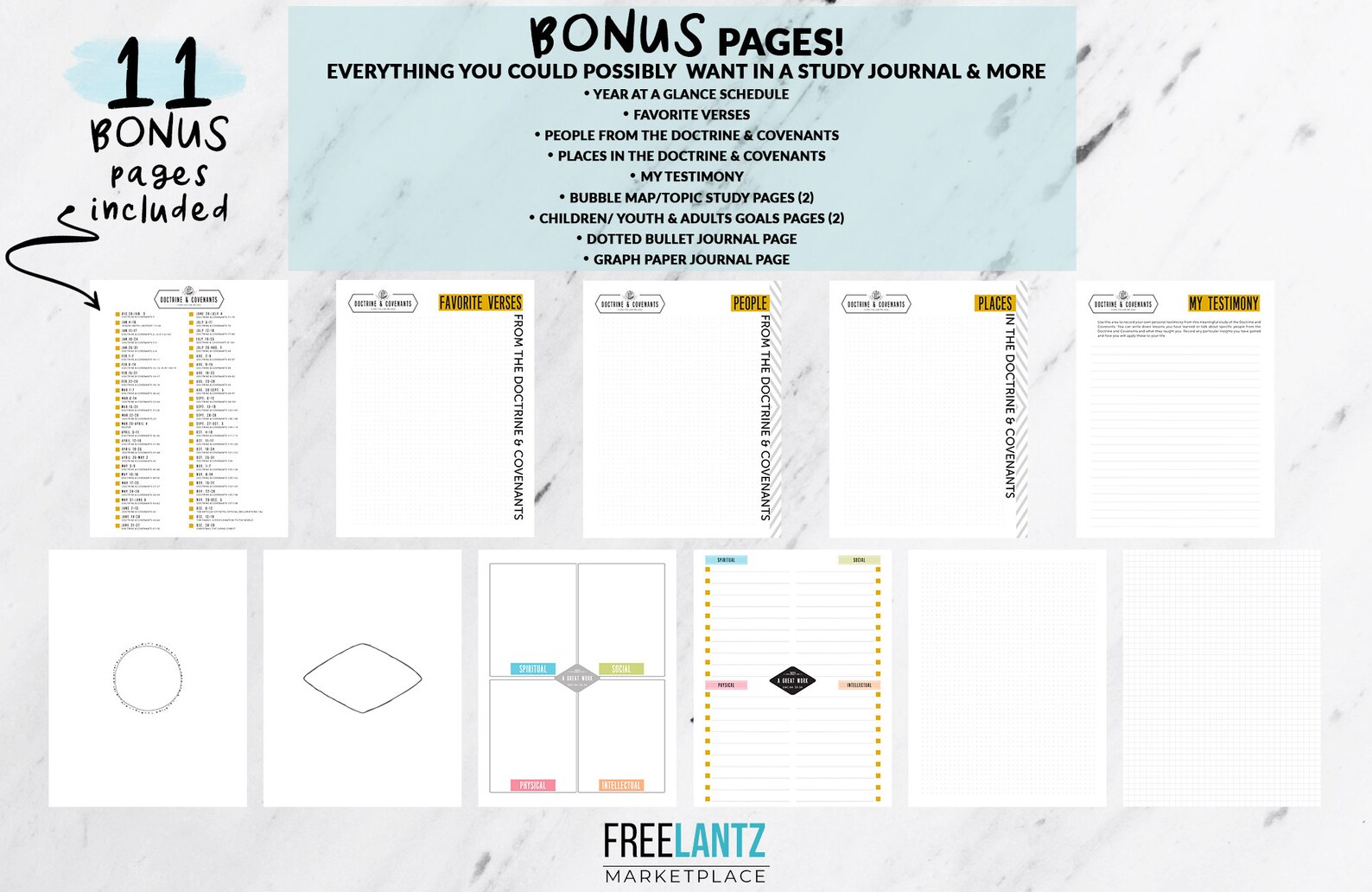 Come Follow Me Journal PRINTABLE, Doctrine and Covenants, Instant ...