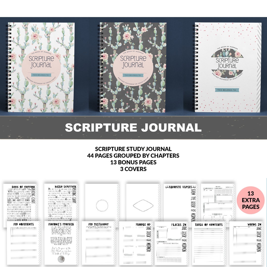The Book of Mormon Study Journal, Study Notebook, Cactus, Writing ...