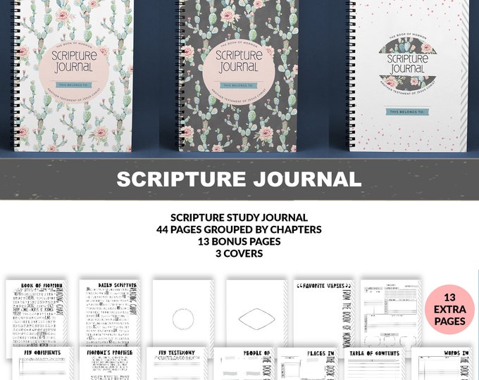The Book of Mormon Study Journal, Study Notebook, Cactus, Writing ...