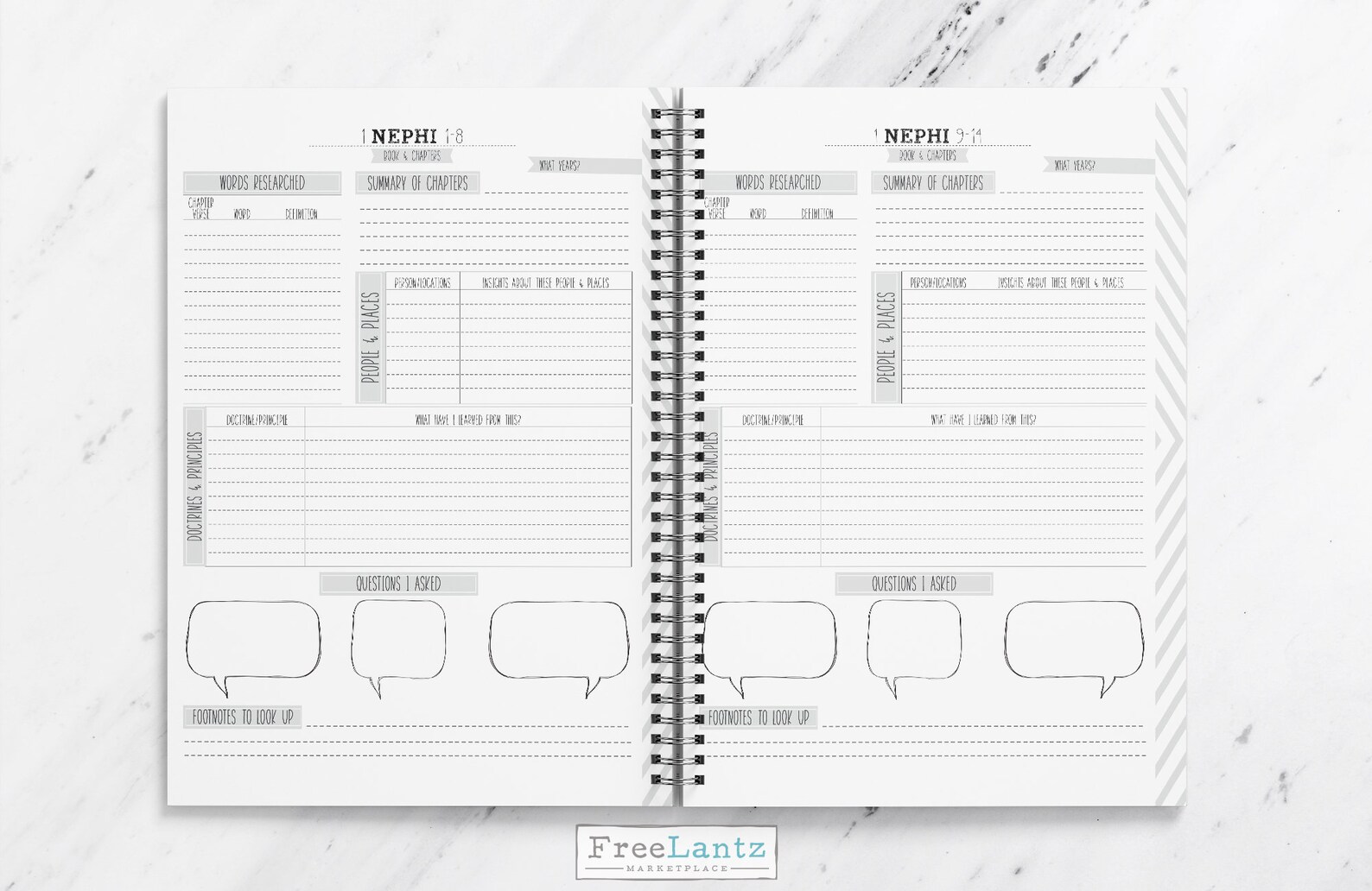 The Book of Mormon study journal study notebook modern | Etsy