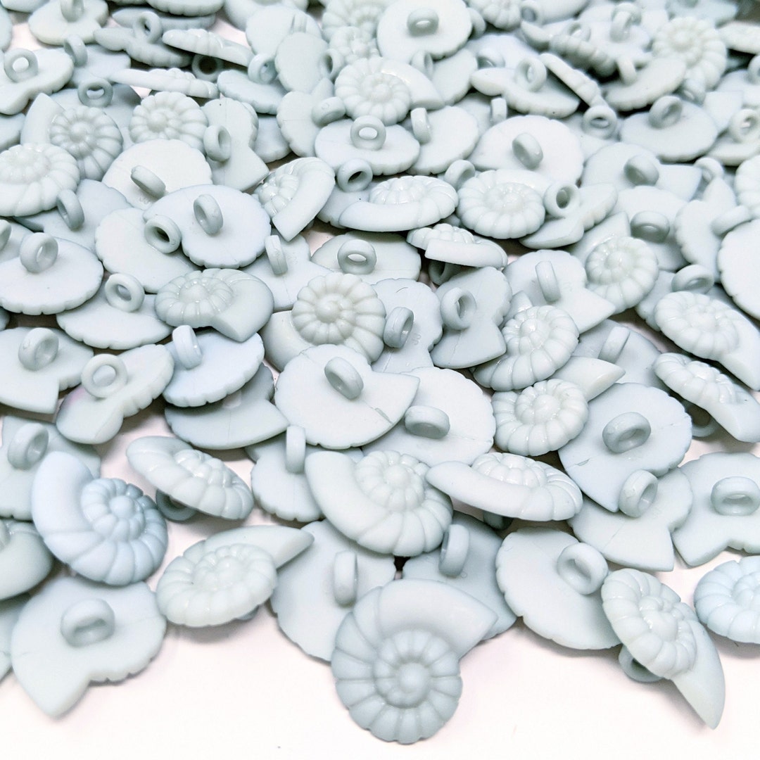 Light Blue Seashell Buttons Novelty Collection, Cabochons, Jesse James ...