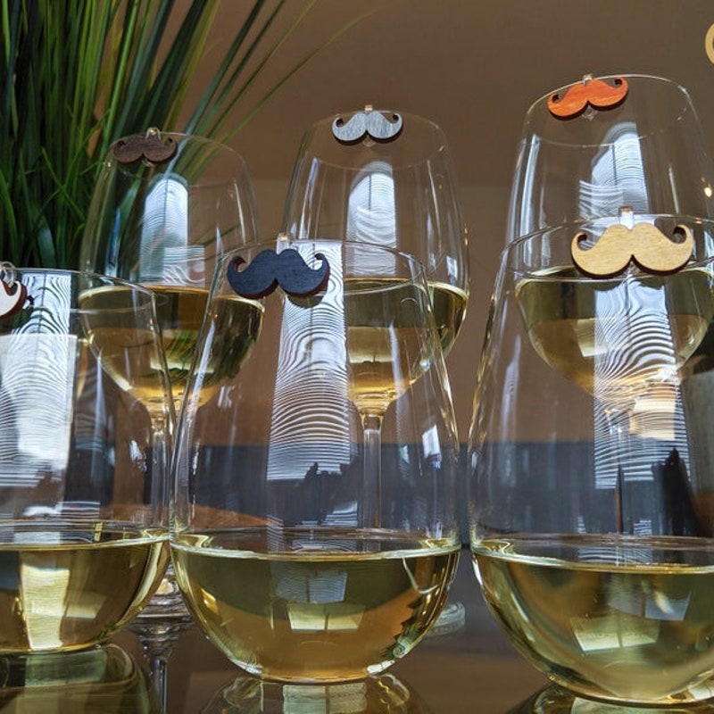 Mustache Wine Glass - Etsy