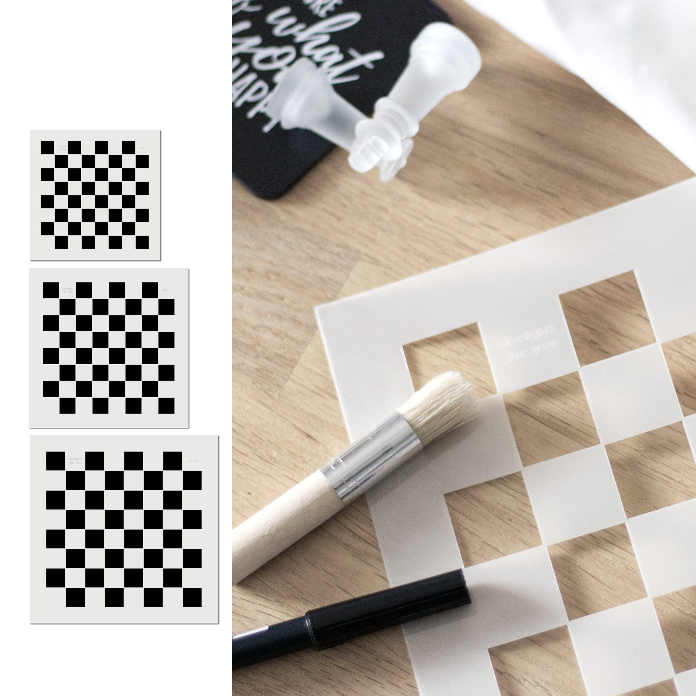 Checkerboard Stencil Checkerboard Pattern Stencil Stencil Squares ...