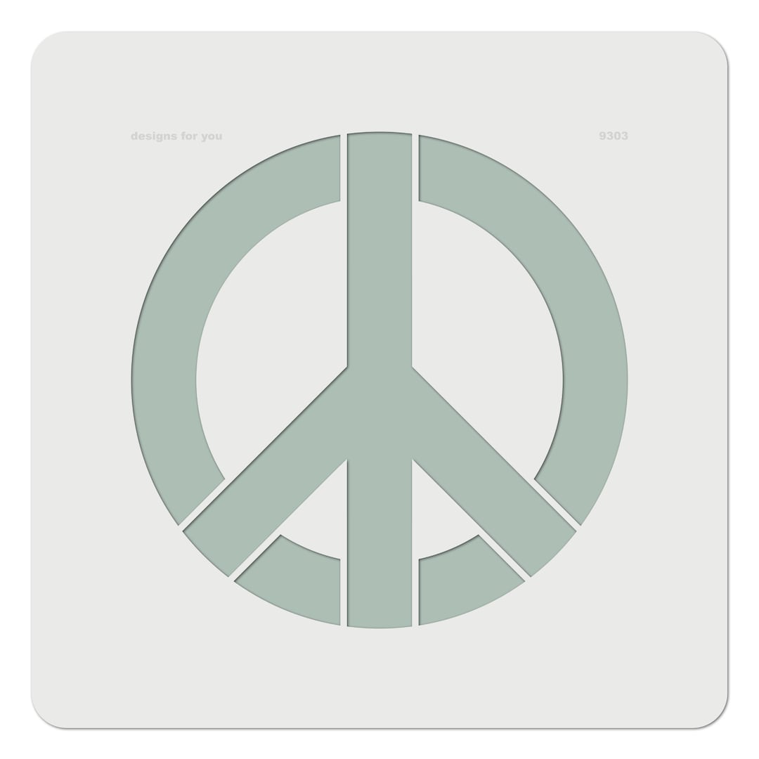 Stencils Peace Sign Stencil Stencils Individually or as a Stencil Set ...