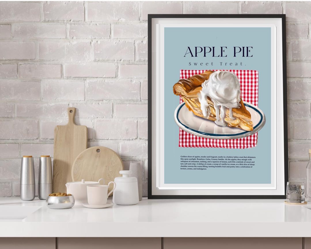 Apple Pie Poster - American Cuisine Prints - Etsy