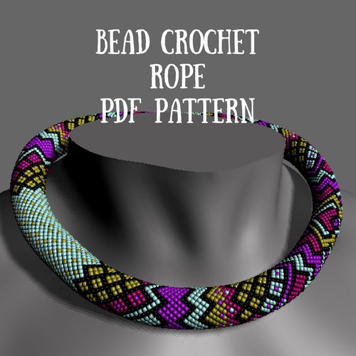 PDF Pattern for Beaded Crochet Bracelet Seed Bead Rope - Etsy
