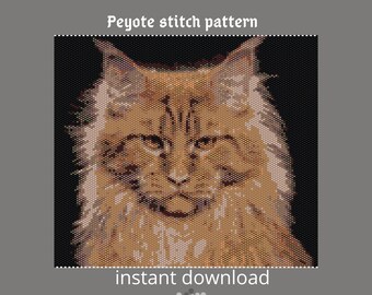 Peyote pattern animal Beaded pattern DIY delica Beading | Etsy