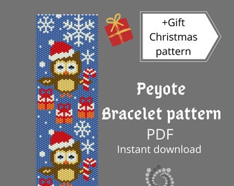 Peyote Bracelet Pattern Red Hibiscus Made With Miyuki 11/0 - Etsy