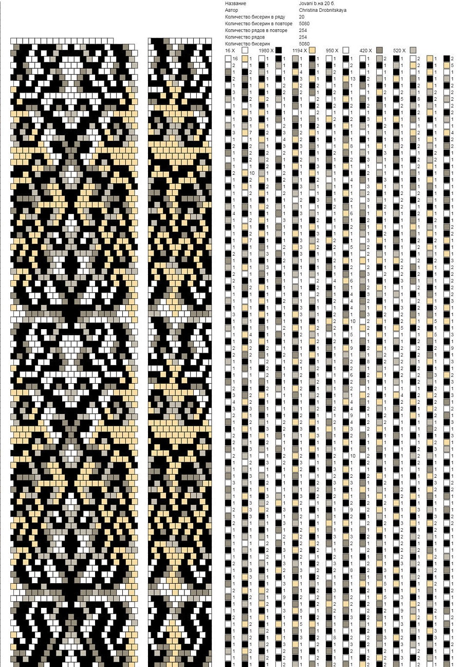 Beaded Pattern Bead Crochet Rope Pattern for Seed Beads Beaded | Etsy