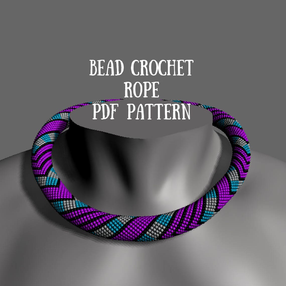 Bead Crochet Rope Pattern for Necklace PDF Pattern for Beaded | Etsy