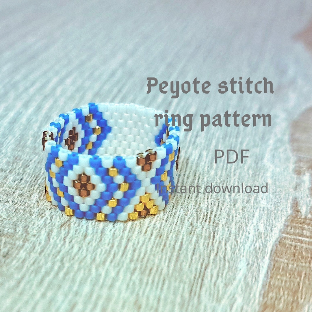 Peyote Stitch Ring Pattern, Pattern Bead Ring, Peyote Pattern Ring Pdf ...