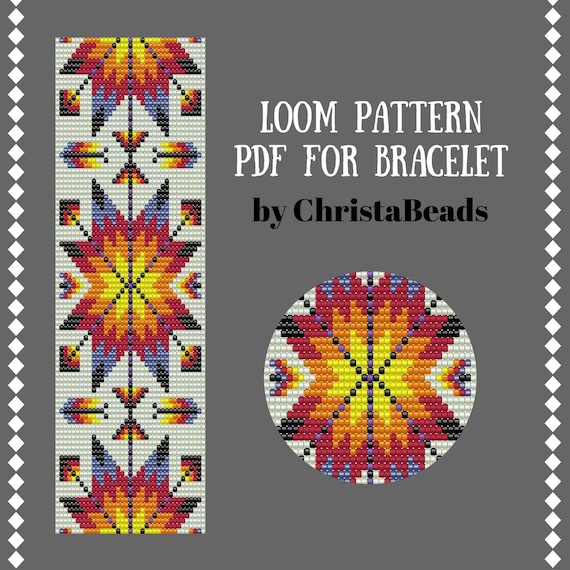 Loom Beading Pattern for Bracelet Bead Loom Pattern Bracelet - Etsy