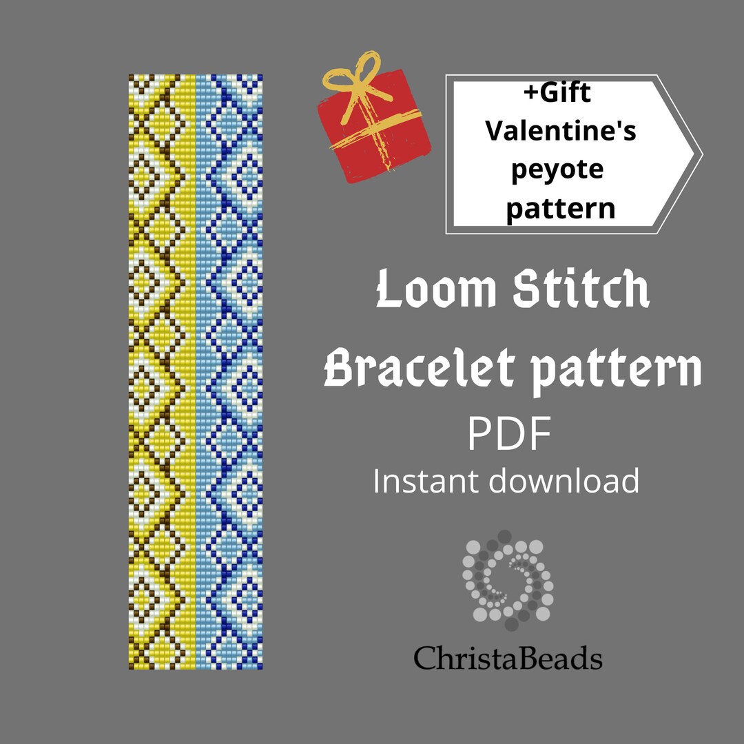 Loom Stitch Pattern Ukrainian Ornament Loom Bracelet Pattern Bead Loom ...