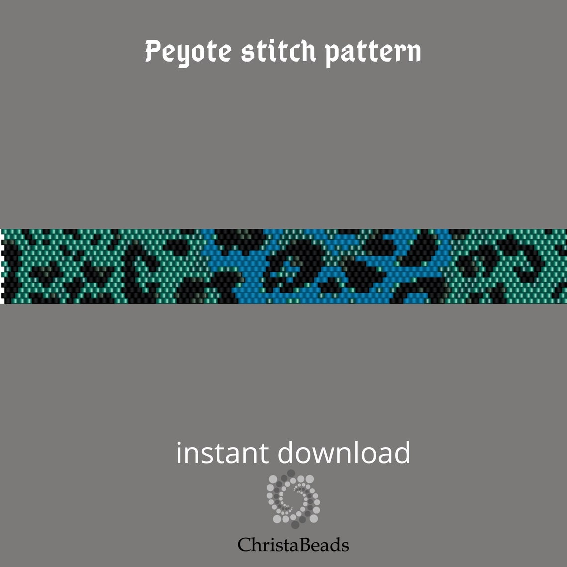 Animal Peyote Pattern, Peyote Stitch Leopard Bracelet Pattern PDF ...