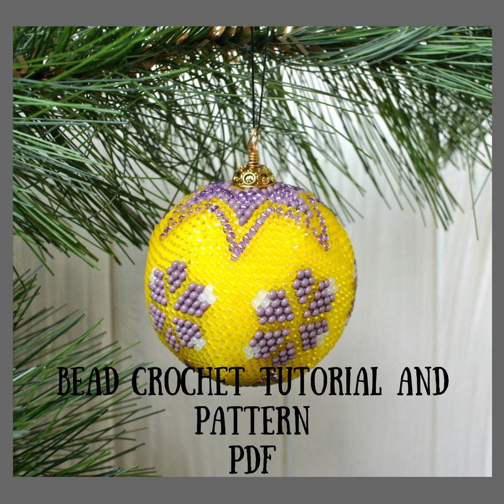 Bead Crochet Pattern and Tutorial Christmas Ball DIY Bead - Etsy