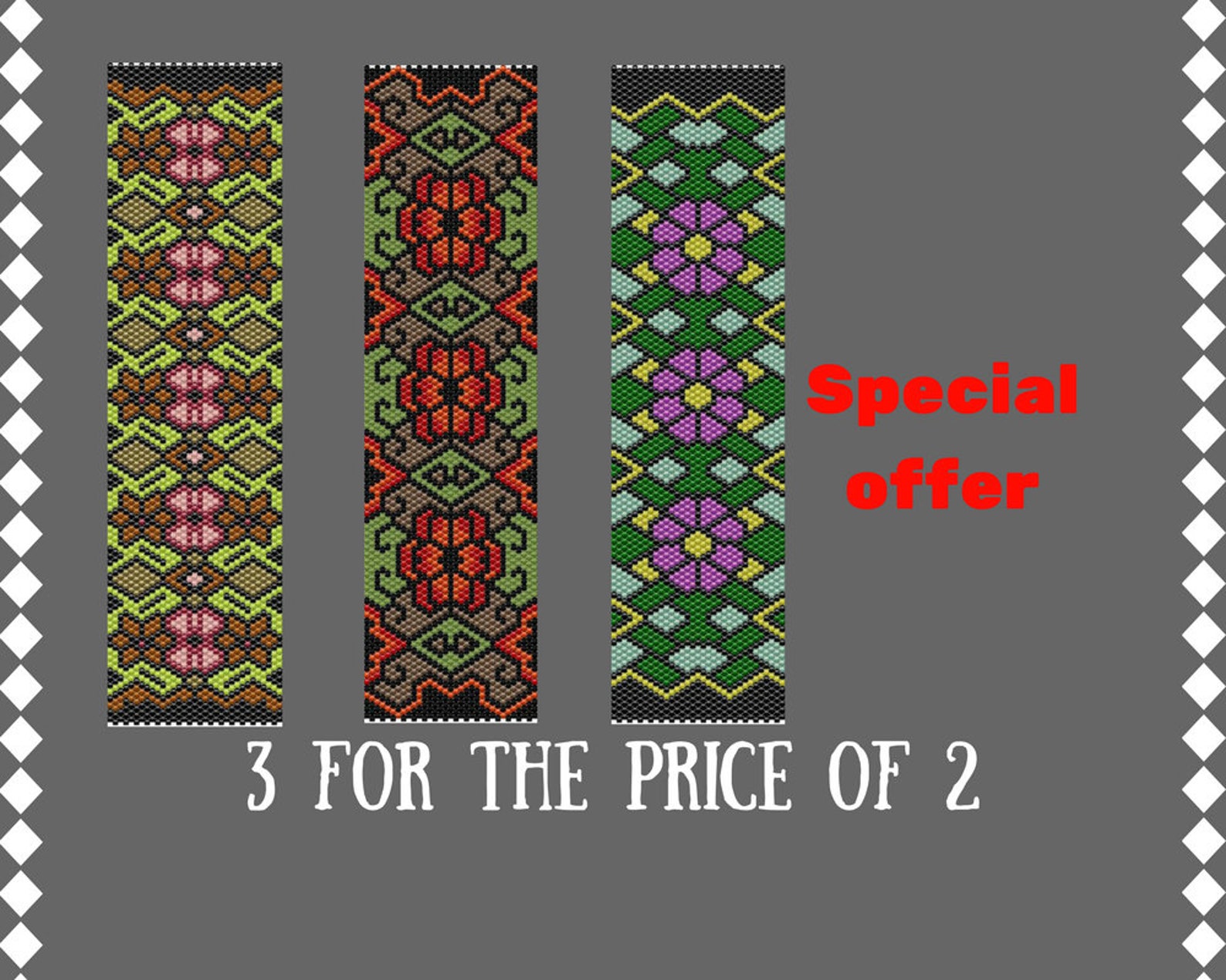 Peyote Bracelet Patterns Jewelry Pattern Peyote Stitch | Etsy