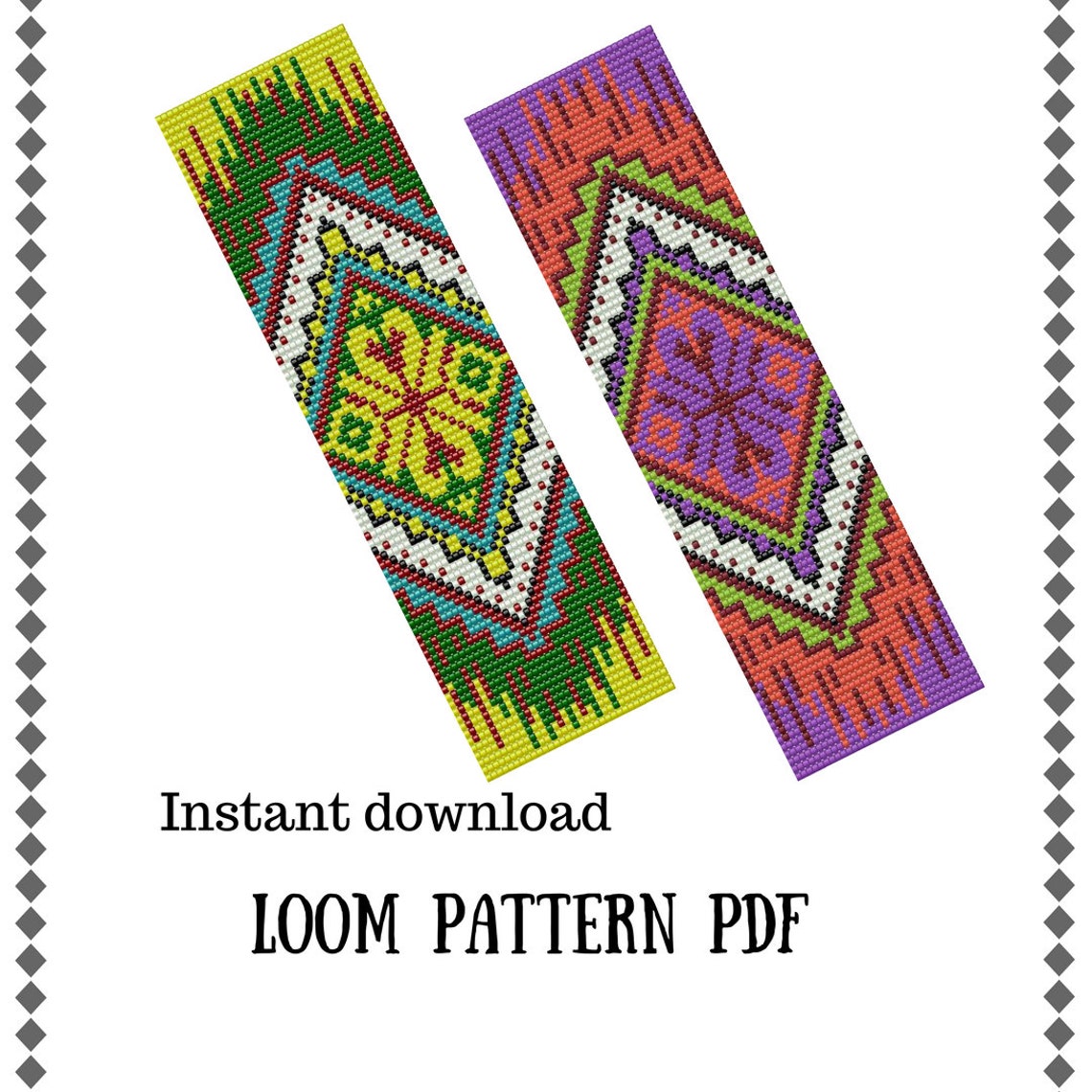 Loom Bead Patterns Ethnic Theme Native American Loom Pattern - Etsy