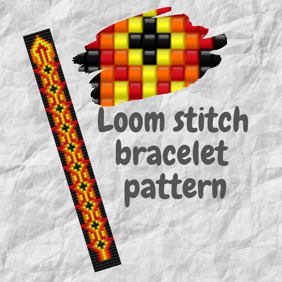 Loom Pattern Ethnic Native American Bracelet Pattern Loom - Etsy