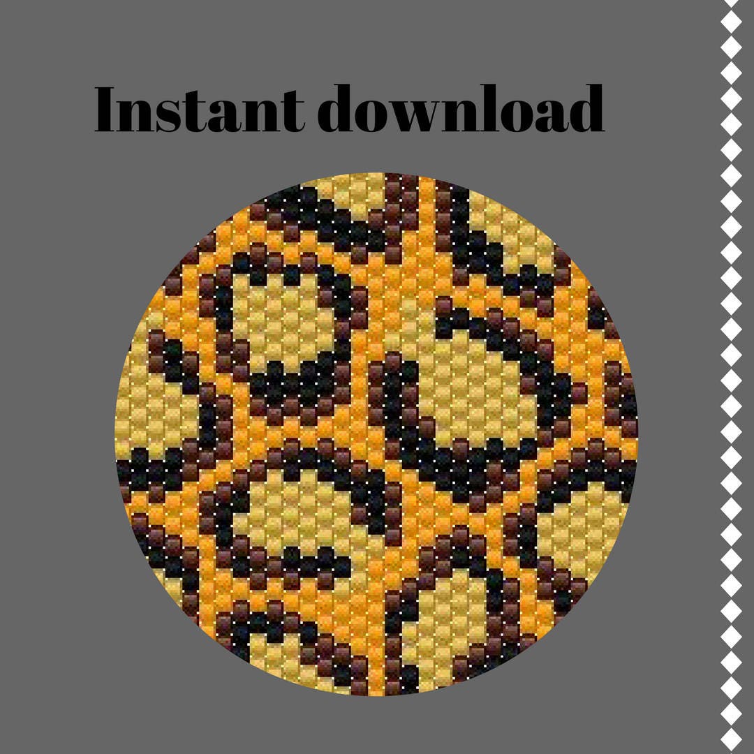 Leopard Pattern Bracelet Seed Bead Bracelet Patterns Peyote Stitch Seed ...
