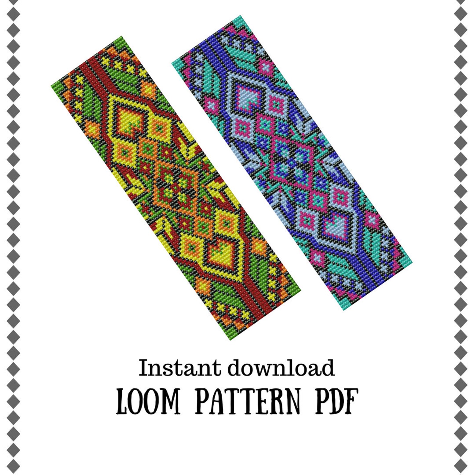Bead Loom Patterns Loom Pattern Ethnic Loom Bracelet Pattern | Etsy
